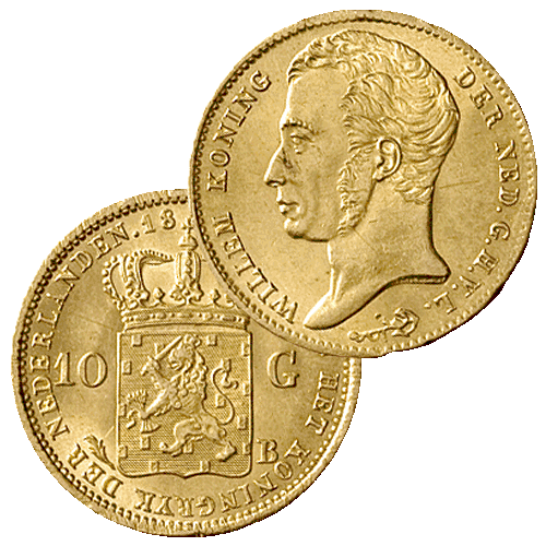 10 Gulden goud 1824B - Theo Peters Numismatiek & Filatelie B.V.