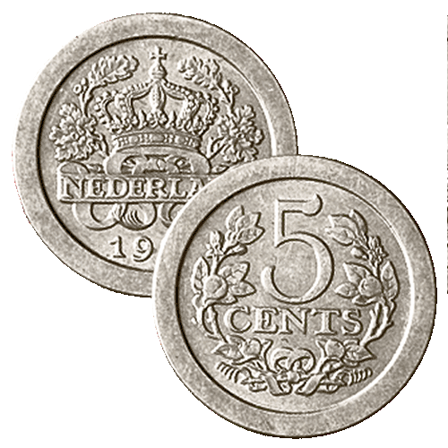 5 Cent 1908 - Theo Peters Numismatiek & Filatelie B.V.